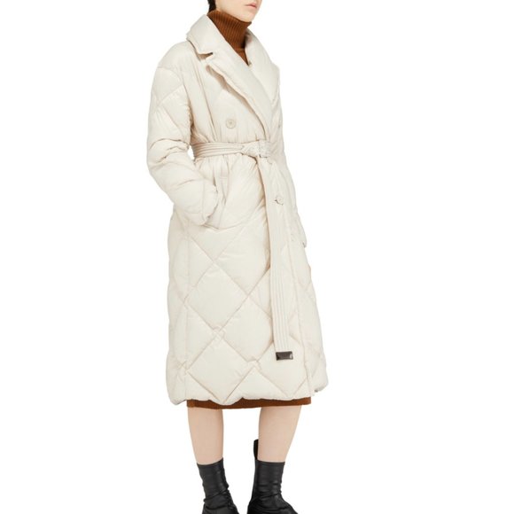 MaxMara | Jackets & Coats | Max Mara White Sand Trecoat Puffer It 4 Nwt ...